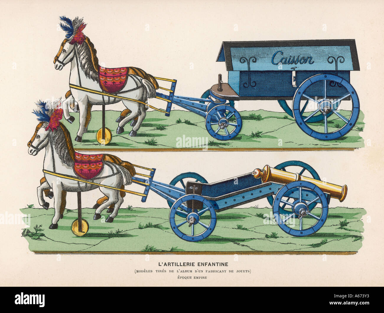 French Toy Artillery Stock Photo - Alamy