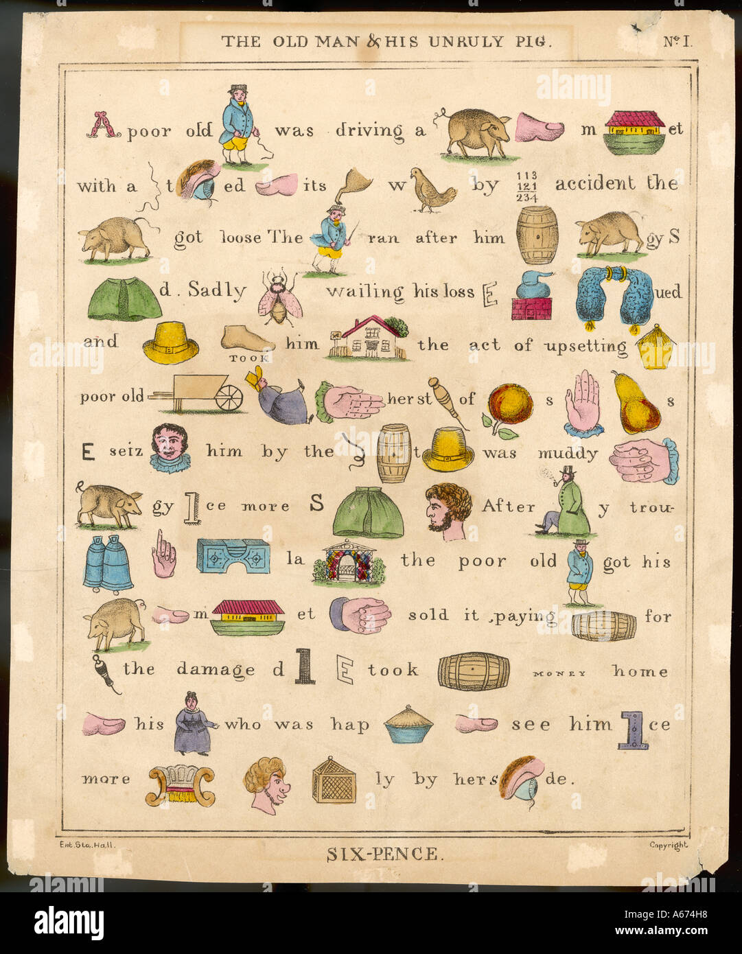 Game Rebus 19c Stock Photo - Alamy