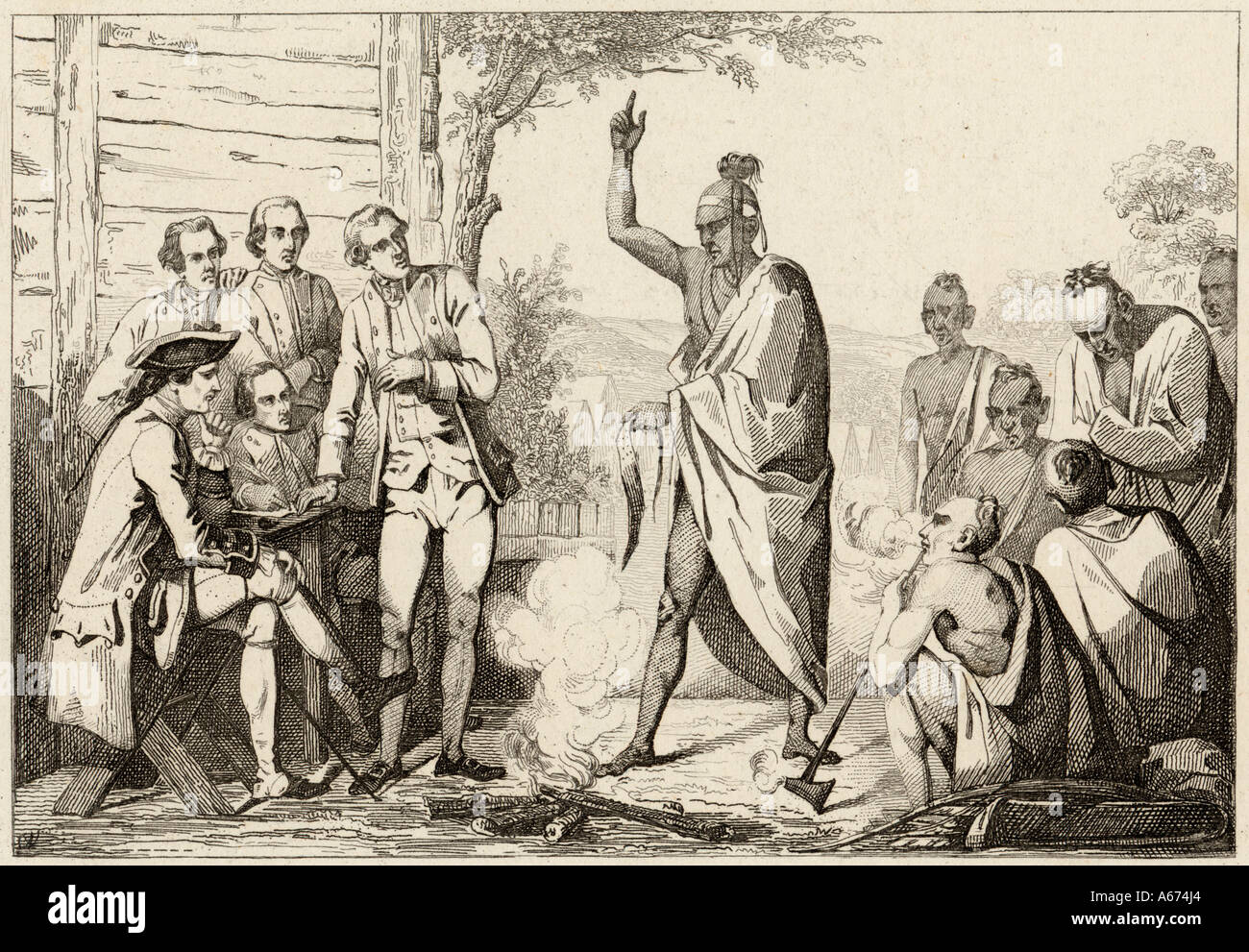 French Indian Conference Stock Photo - Alamy