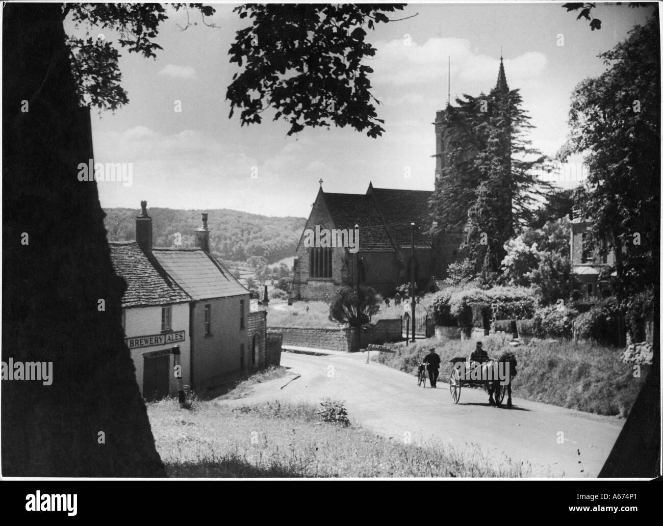 Uley village, gloucestershire Black and White Stock Photos & Images - Alamy