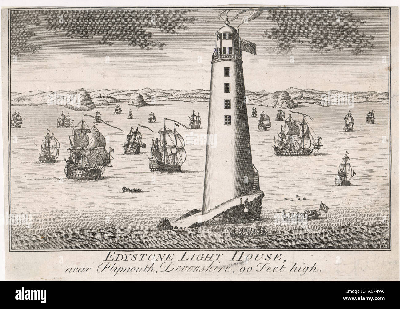 2nd Eddystone Lighthouse Stock Photo - Alamy