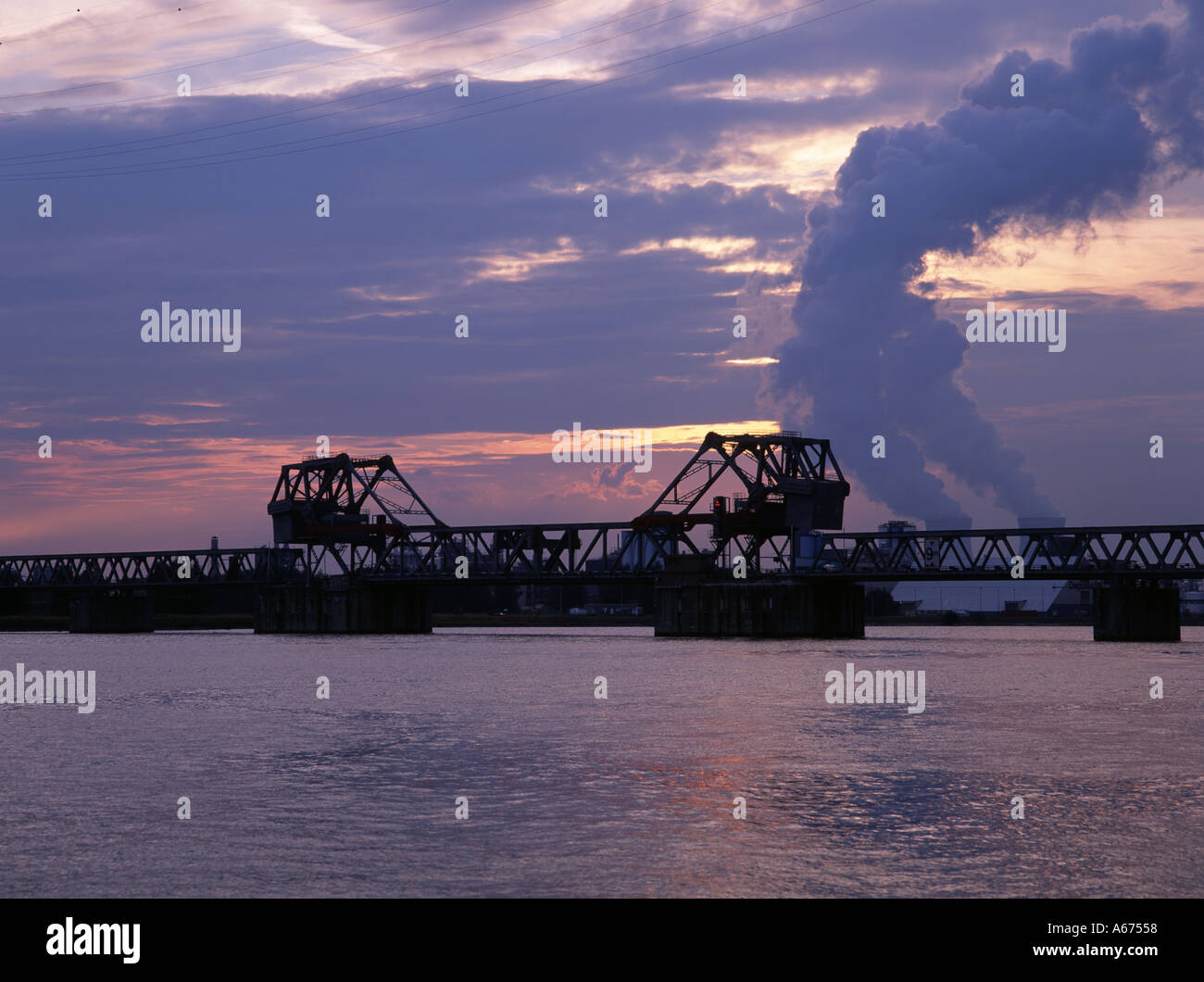 Lilo Bridge Antwerp harbour Belgium Stock Photo - Alamy