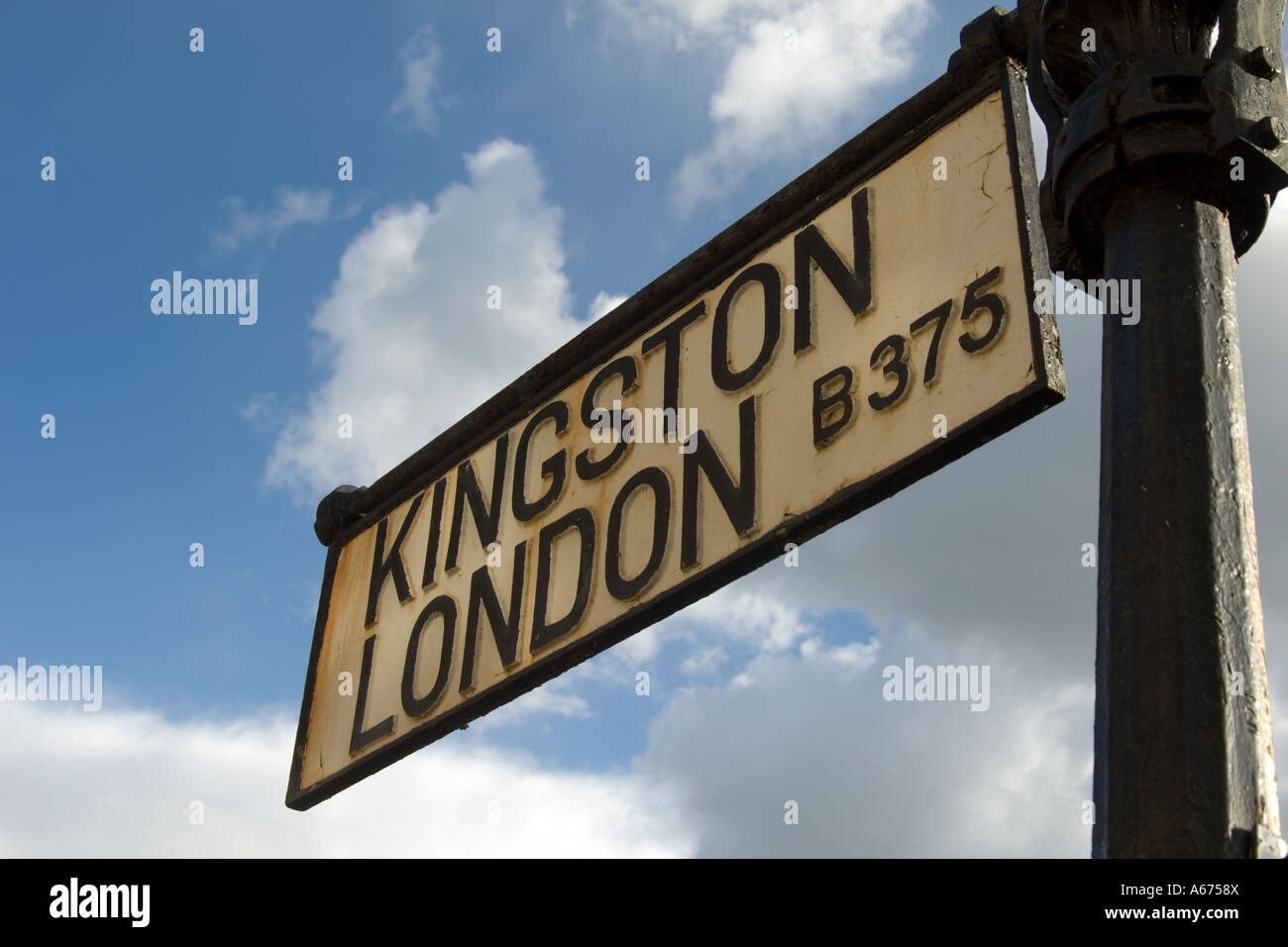 old style road sign Stock Photo - Alamy