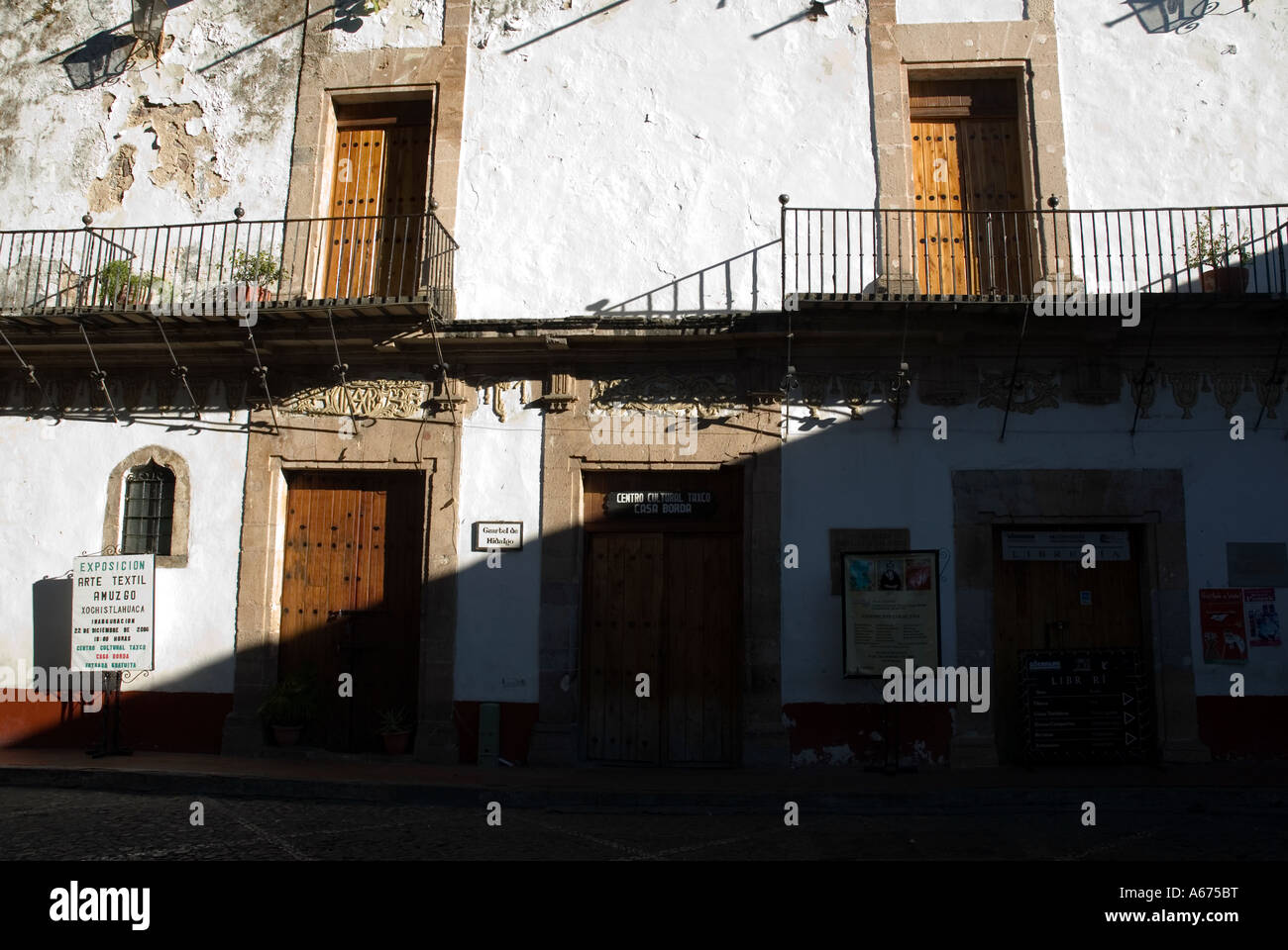 plaza borda sign - main square of taxco - mexico Stock Photo - Alamy