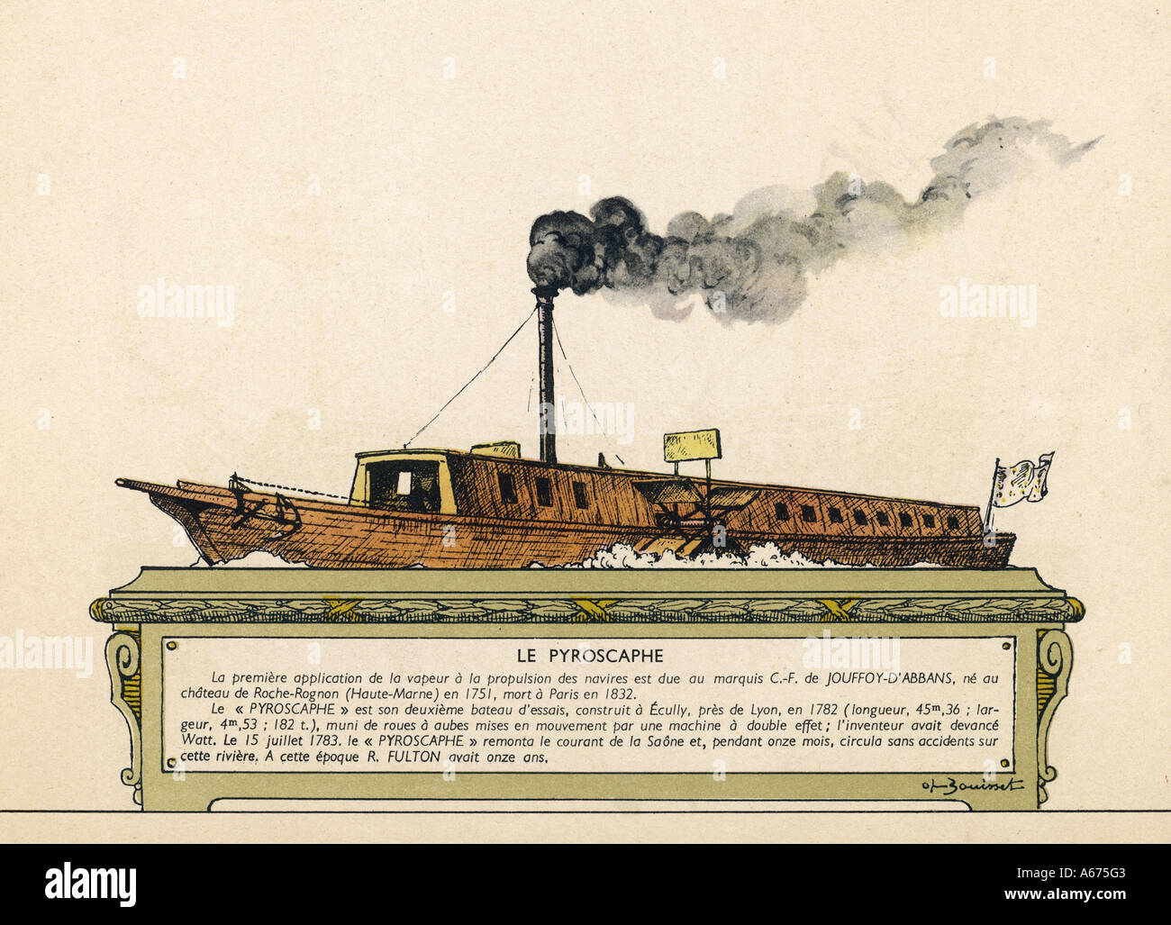 Pyroscaphe Steamboat Stock Photo: 6561474 - Alamy