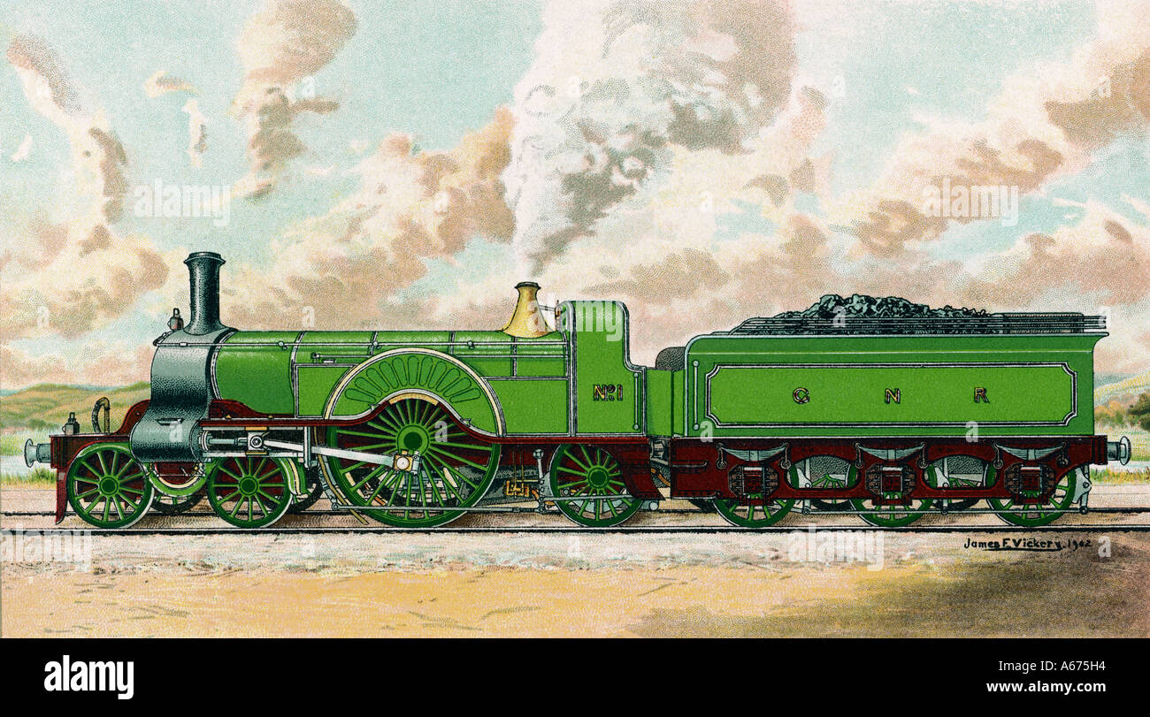 Railway steam gnr locomotive hi-res stock photography and images - Alamy