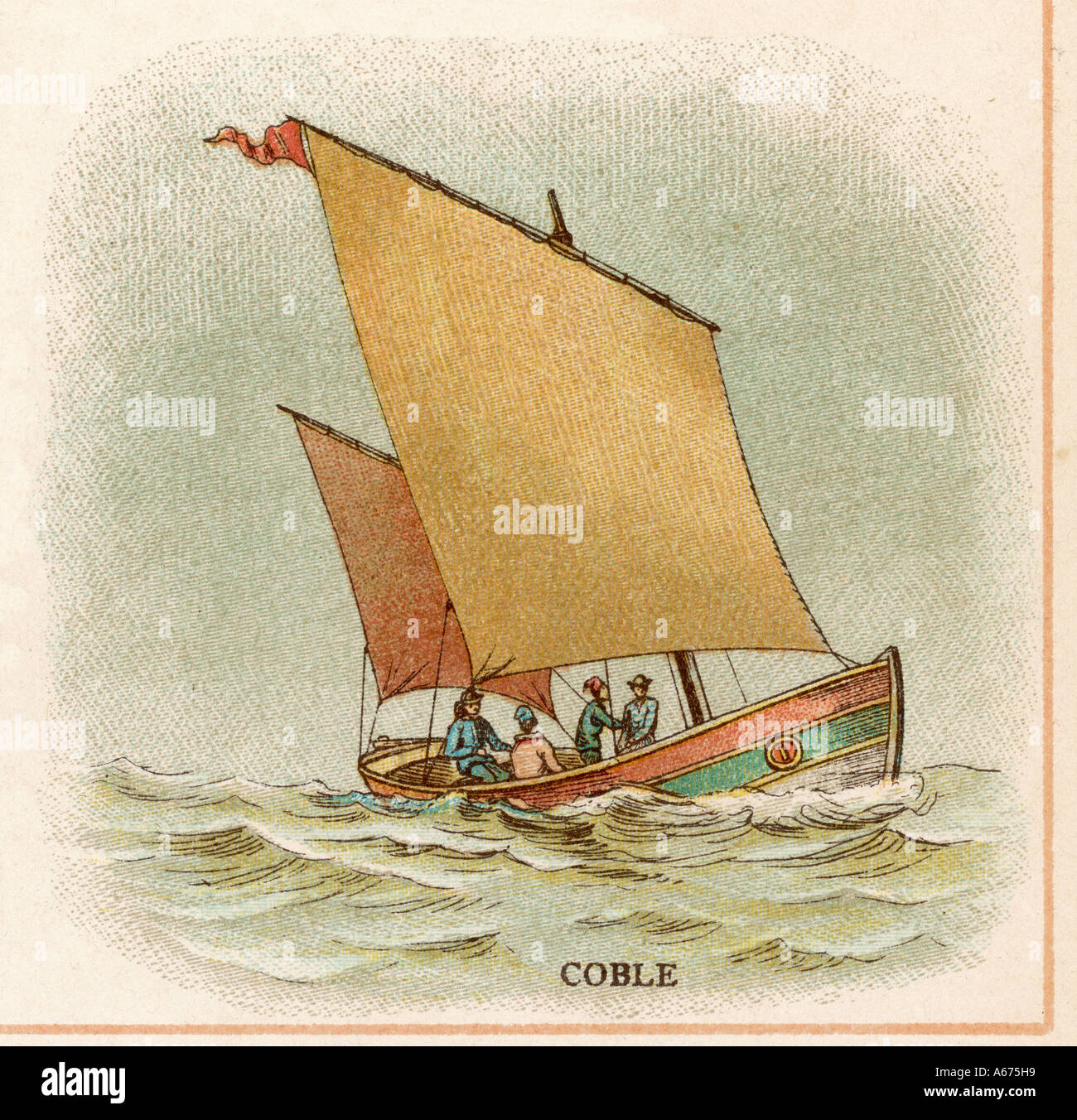 English Coble Boat Stock Photo - Alamy