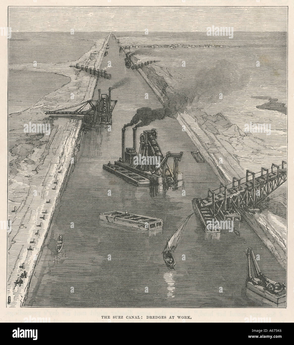 Construction of the suez canal hi-res stock photography and images - Alamy