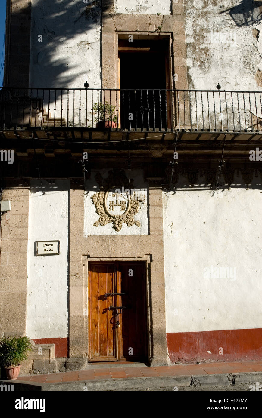 plaza borda sign - main square of taxco - mexico Stock Photo - Alamy