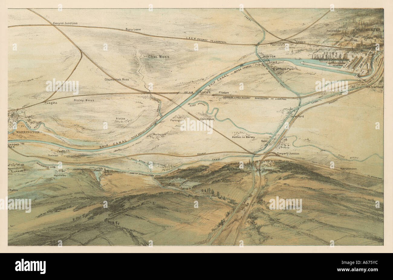 Manchester canal map hi-res stock photography and images - Alamy