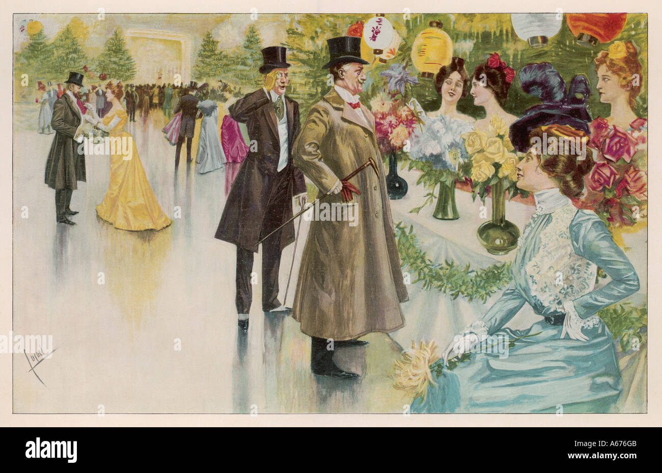 Social German Bazaar Stock Photo - Alamy