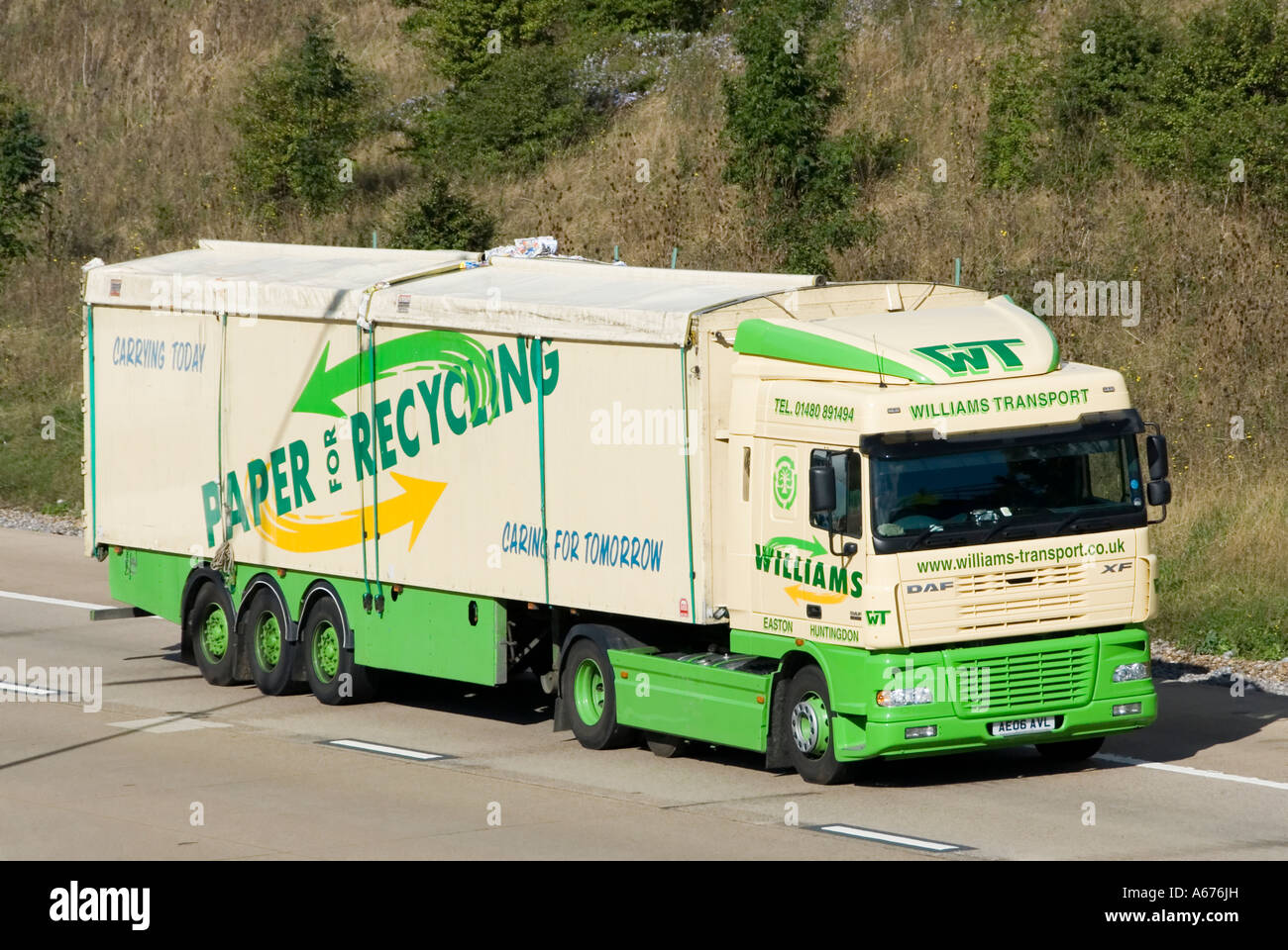Paper For Recycling trailer and Williams Transport DAF lorry Stock ...