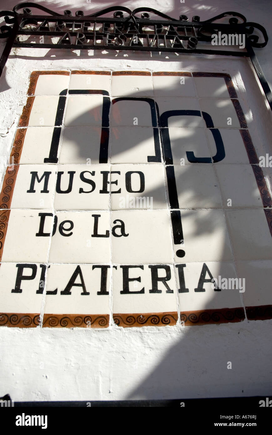 silver museum plateria sign - taxco - mexico Stock Photo - Alamy