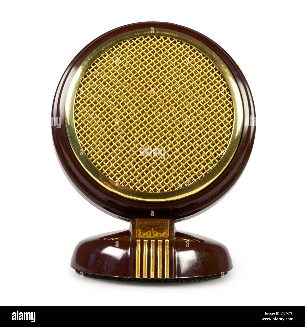 Vintage Grundig Microphone Early 50s White Background Stock Photo - Alamy