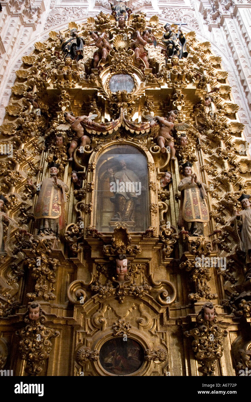 Santa Prisca church inside - Taxco - Mexico Stock Photo - Alamy