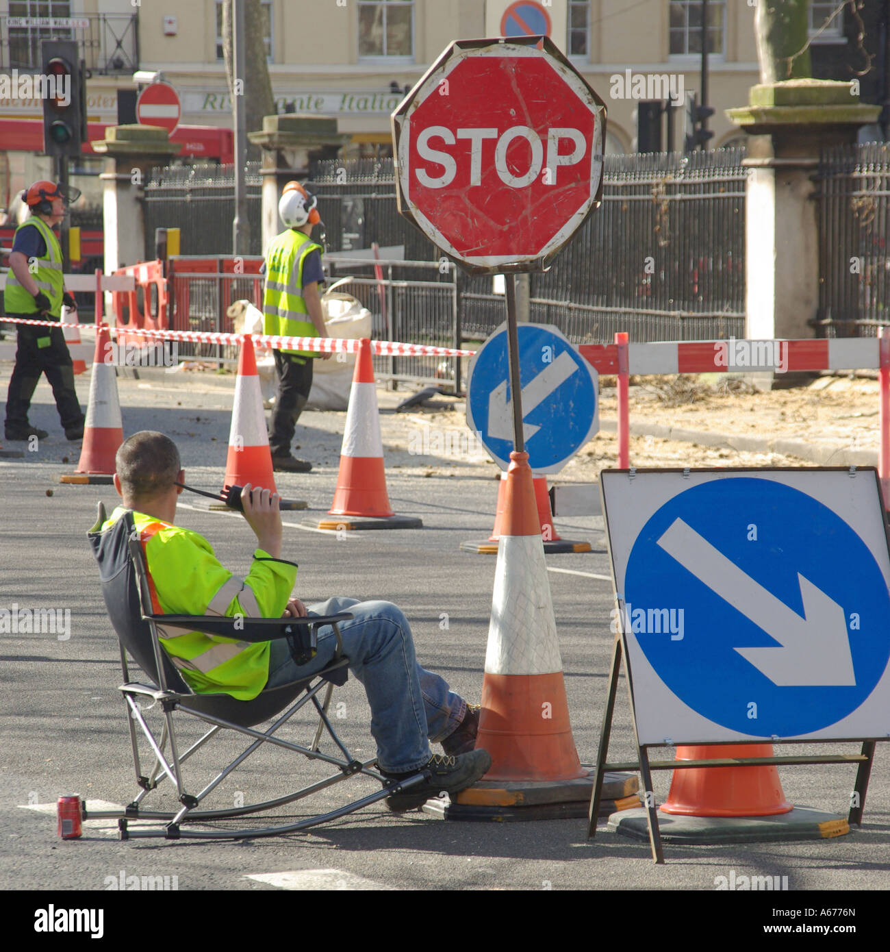 London sitting down on the job concept ideas image workman seated ...