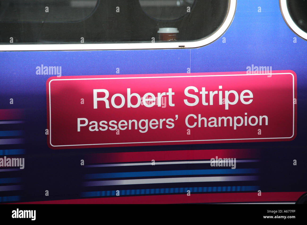 Nameplate of First Capital Connect Commuter Train at Huntingdon Station ...