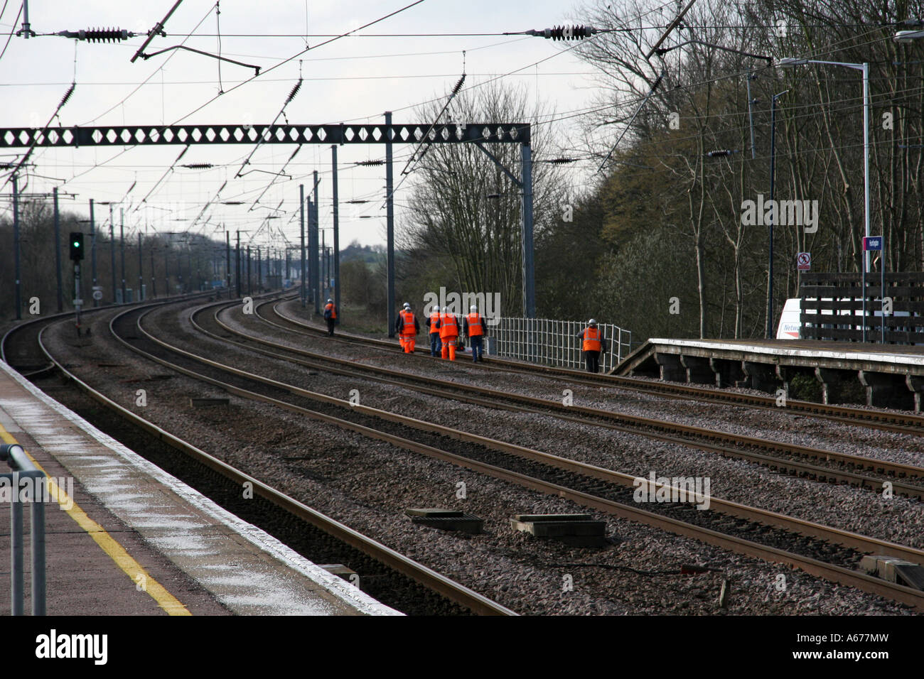 Track Maintenance Workers Huntingdon Station Stock Photo - Alamy