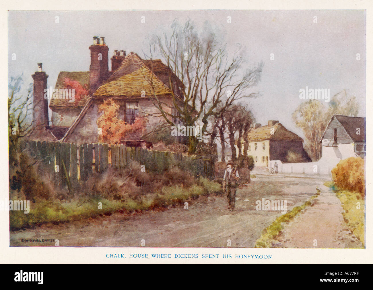 Social Chalk House 20c Stock Photo - Alamy