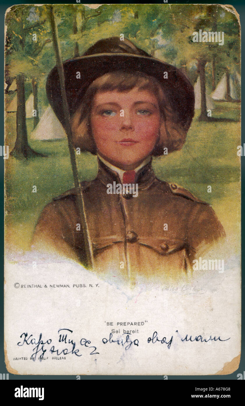 Scouts American Girl 20c Stock Photo - Alamy