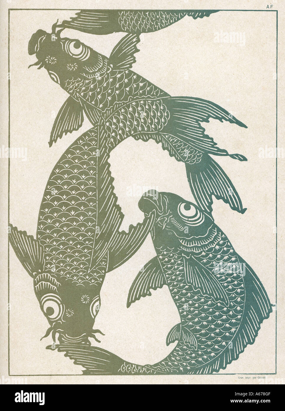 Japanese Carp 18c Stock Photo - Alamy