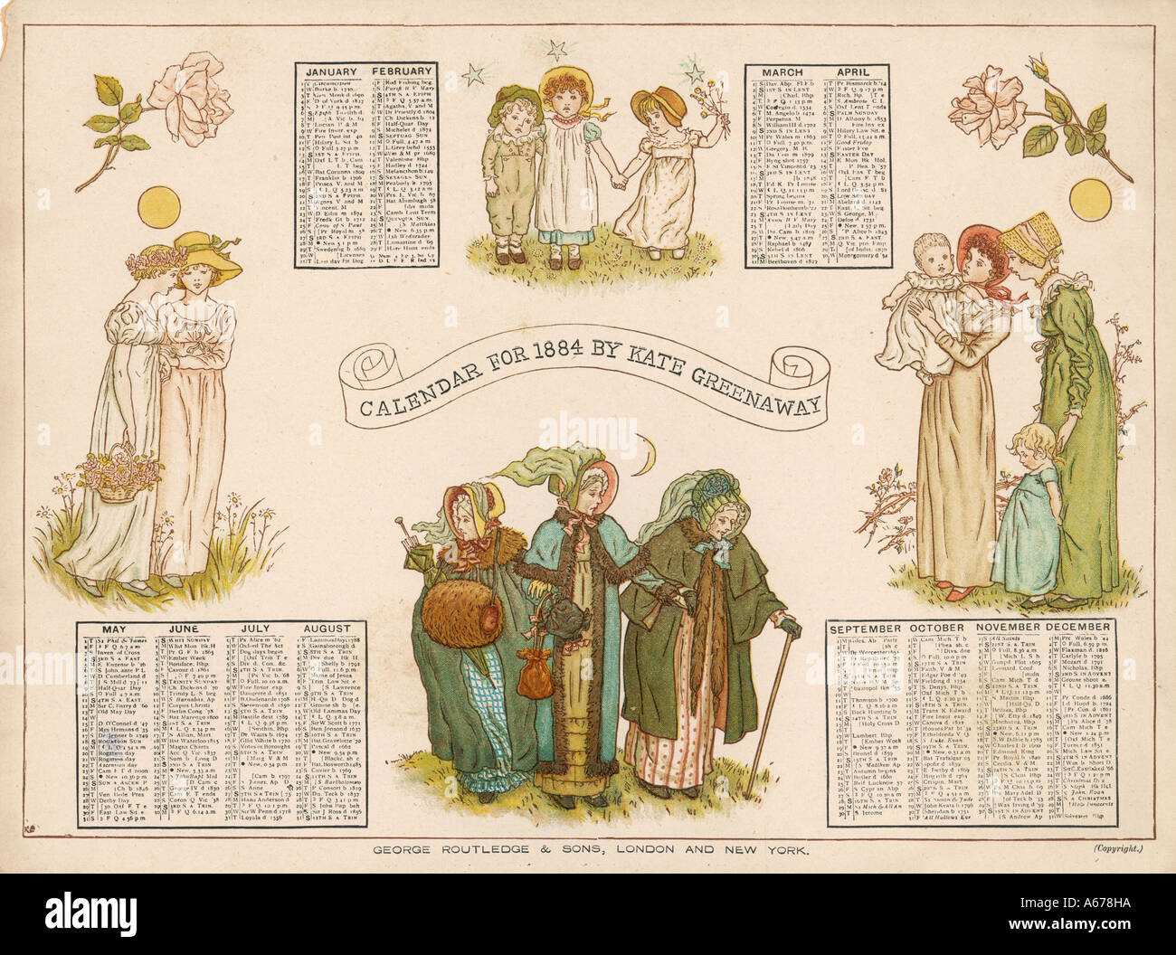 Family Kate Greenaway Stock Photo - Alamy