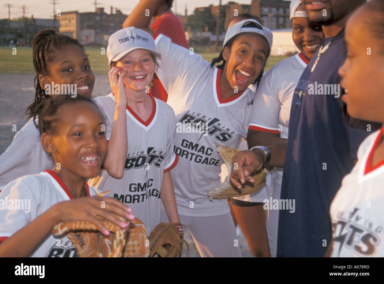 Girls Softball Team Stock Photo - Alamy