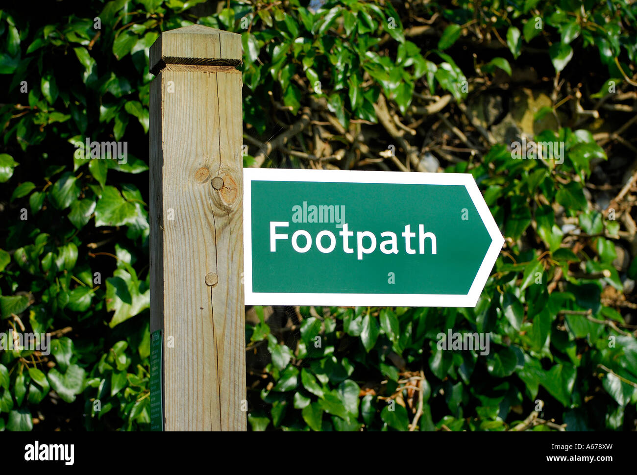 footpath direction sign Stock Photo - Alamy