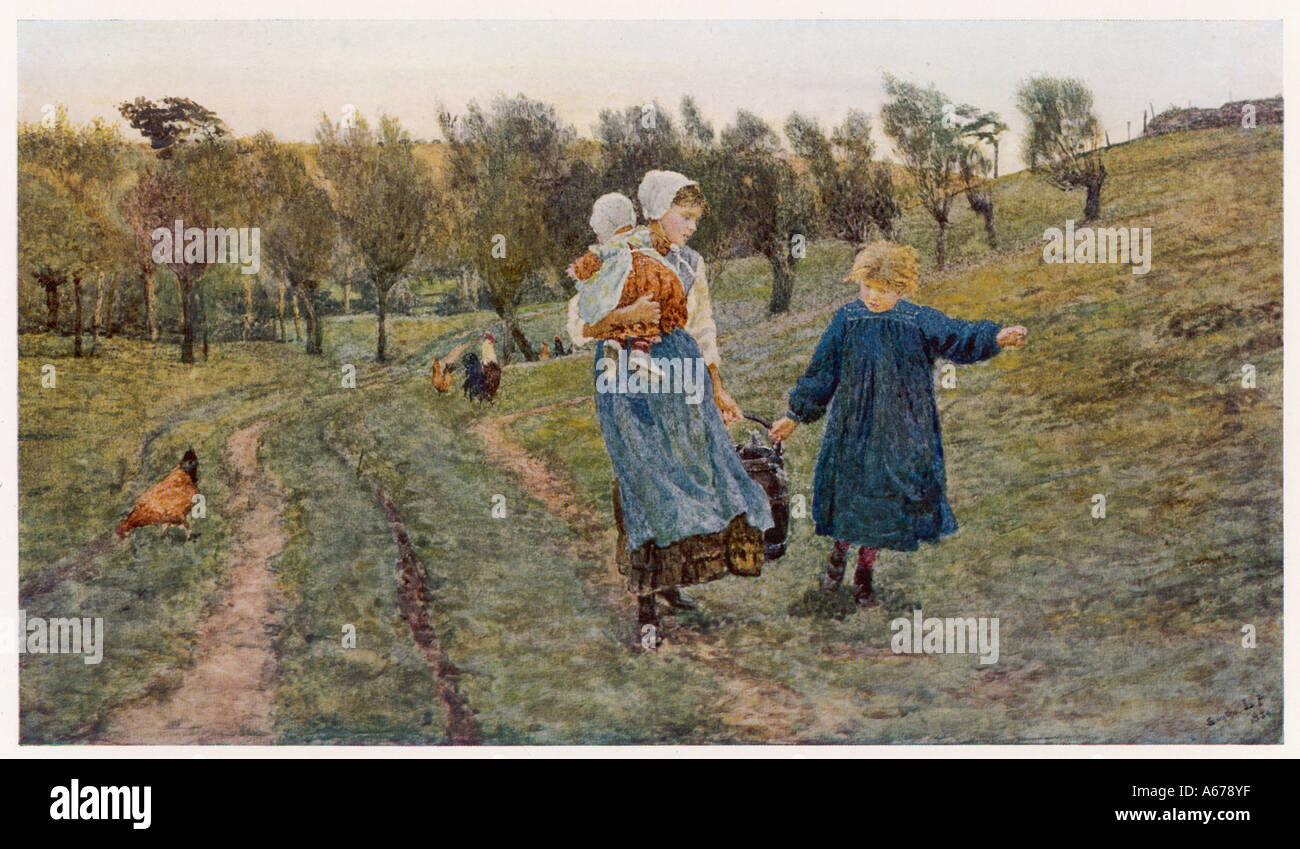 English Country Children Stock Photo - Alamy
