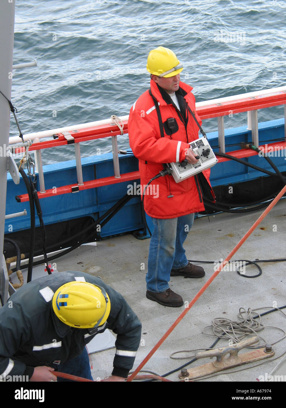 Control Operator wearing appropriate Safety Clothing Stock Photo - Alamy