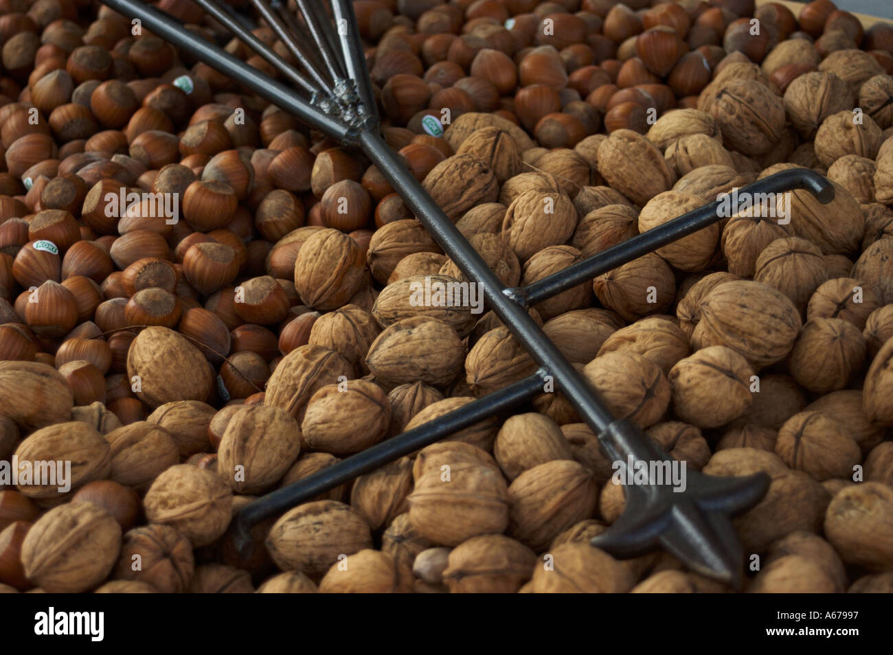 Nuts on display Stock Photo - Alamy