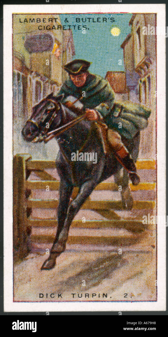 Cig. Card Dick Turpin Stock Photo - Alamy