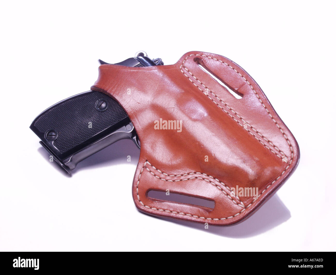 Handgun in Holster Stock Photo - Alamy