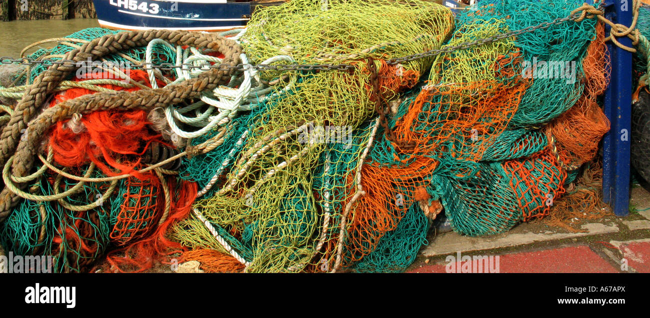 Colourful Fishing Nets Stock Photo - Alamy