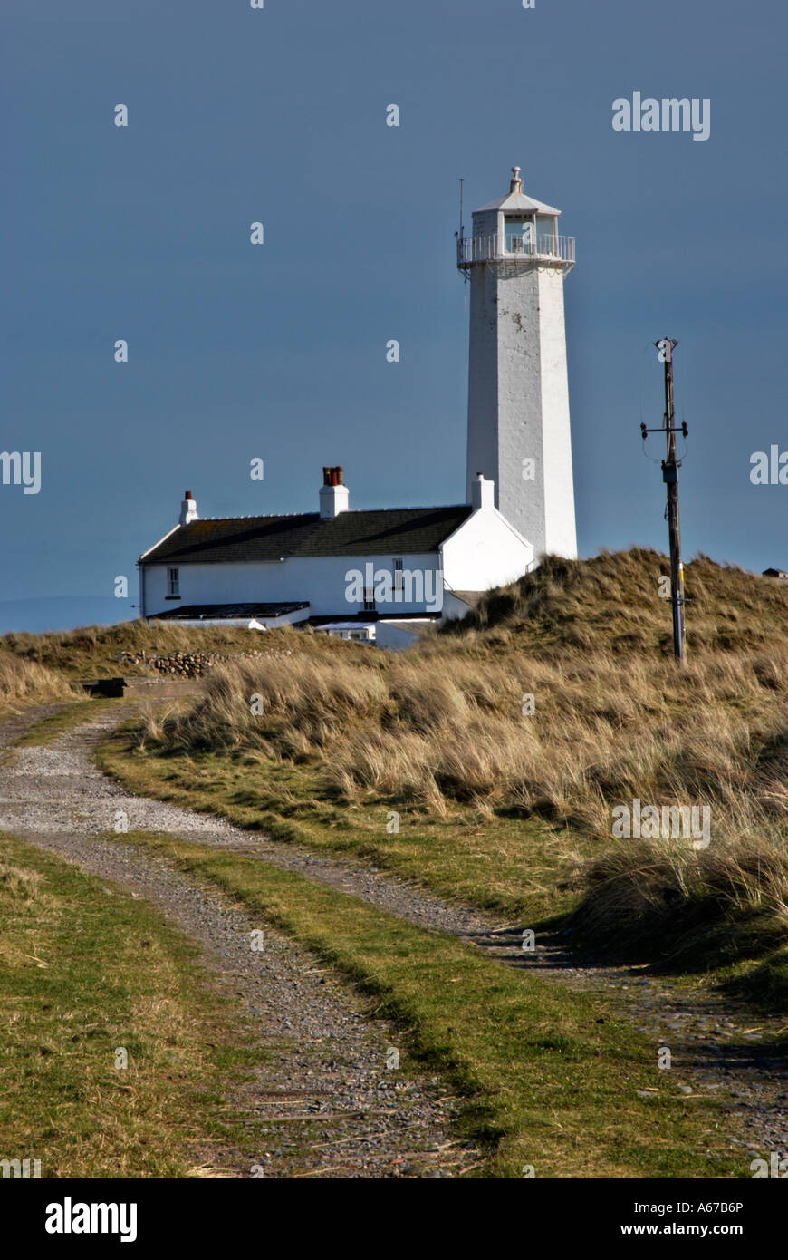 Lighthouse and keepers cottage Stock Photo - Alamy