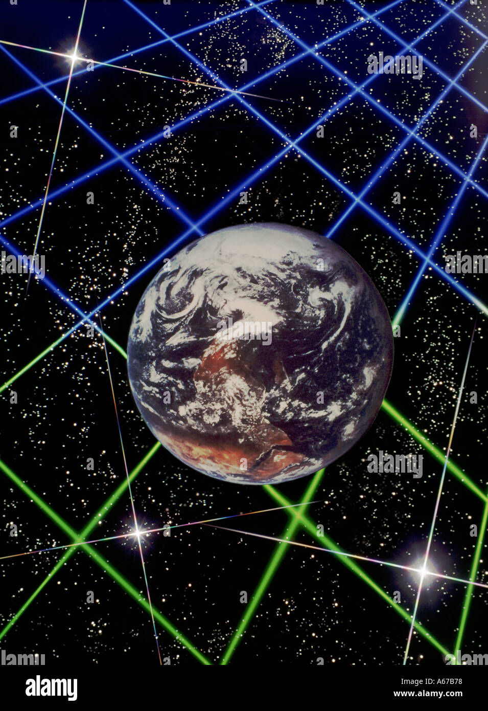 Earth on Grid Stock Photo - Alamy