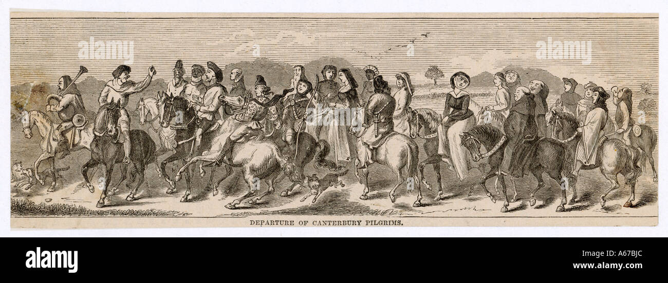 Canterbury tales pilgrims hi-res stock photography and images - Alamy