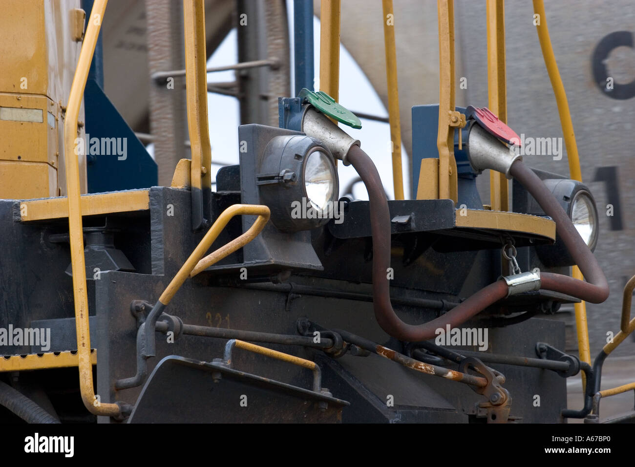 Front of diesel electric locomotive Stock Photo - Alamy