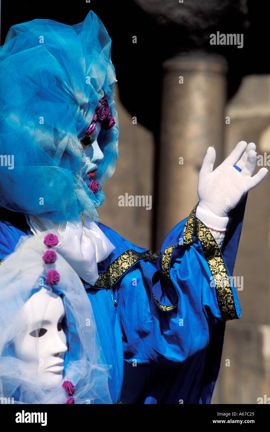 Turquoise mask Carnival Venice Italy Stock Photo - Alamy