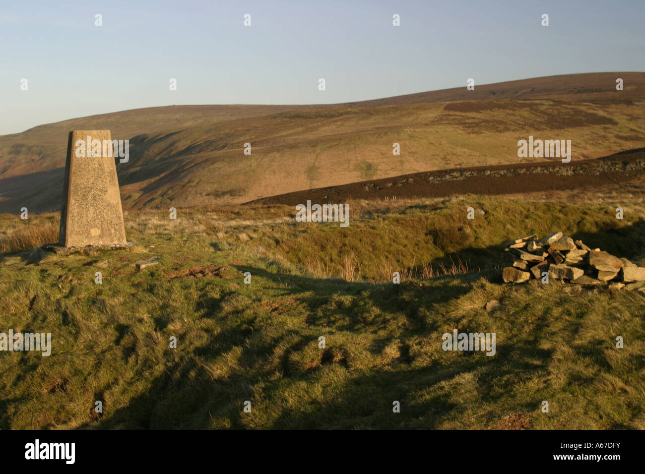The view of Cold Fell from the summit of Talkin Fell above Geltsdale in ...