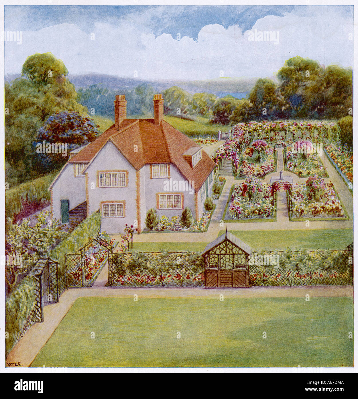 Suburban Country House Stock Photo - Alamy