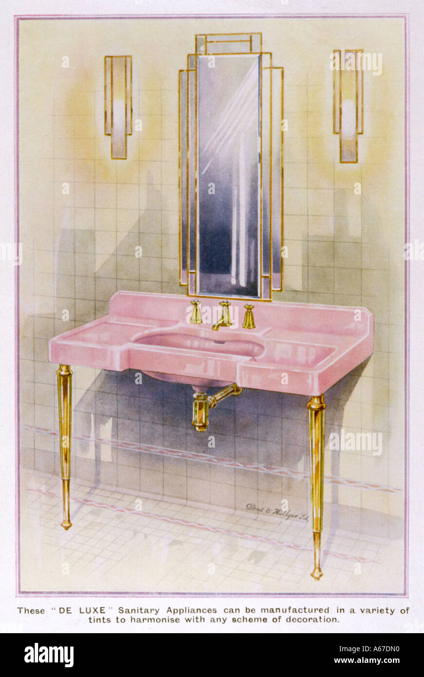 Wash Basin 1930 Stock Photo - Alamy