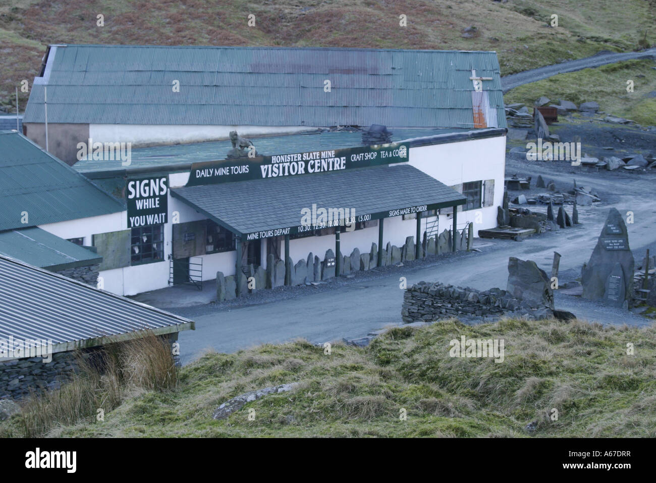 Honister slate mines at the head of the buttermere valley hi-res stock ...