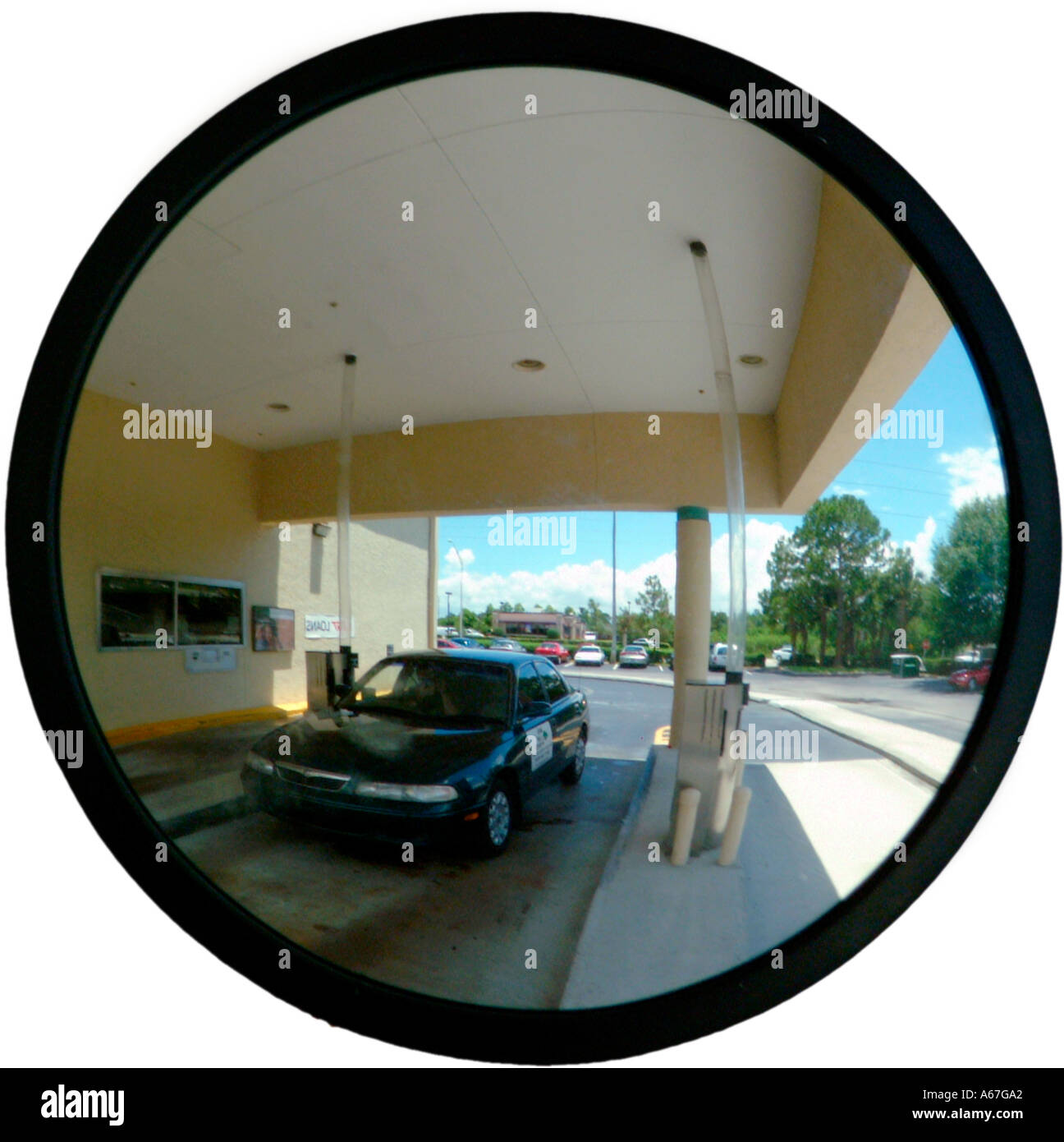 mirror at bank drive thru through banking driver convenience banking ...