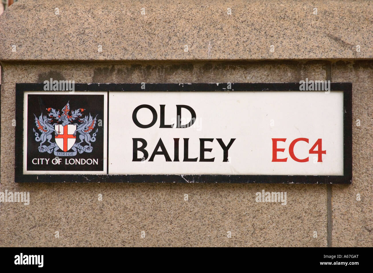 Sign of Old Bailey in central London England UK Stock Photo - Alamy