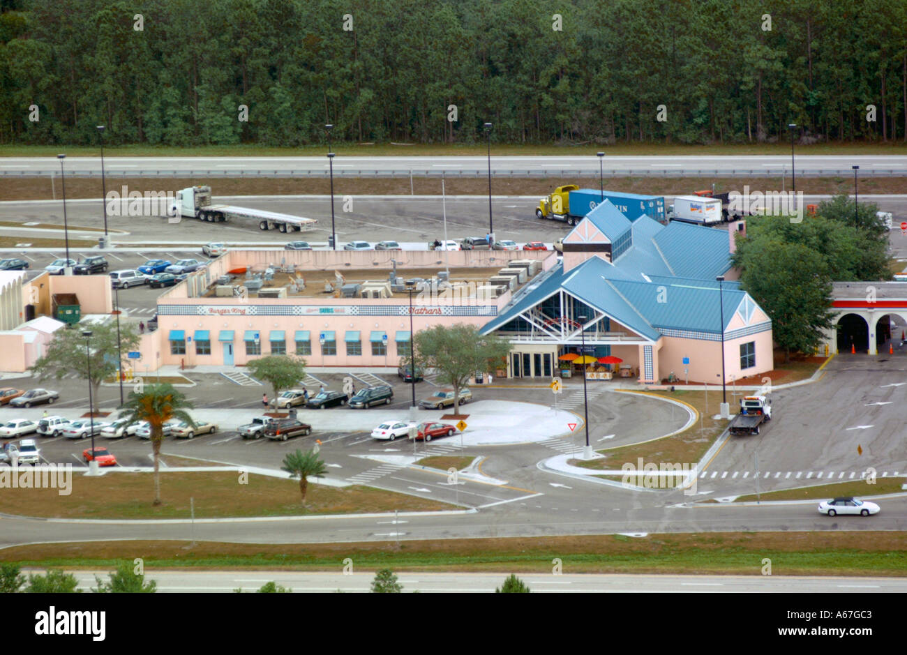 Florida turnpike rest area stop highways transportation roads Stock ...