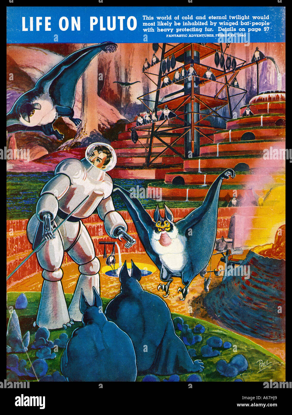 Earthman And Plutonian Stock Photo - Alamy