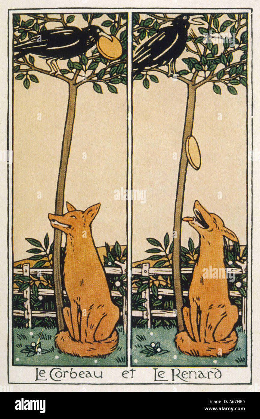 The Fox And The Crow Stock Photo - Alamy