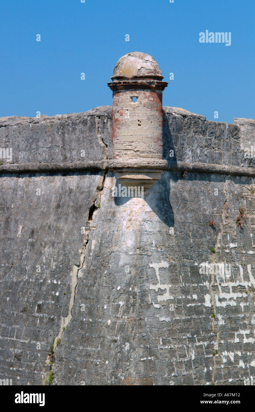 Outside wall of Fort Castillo De San marcos Saint Augustine Florida ...