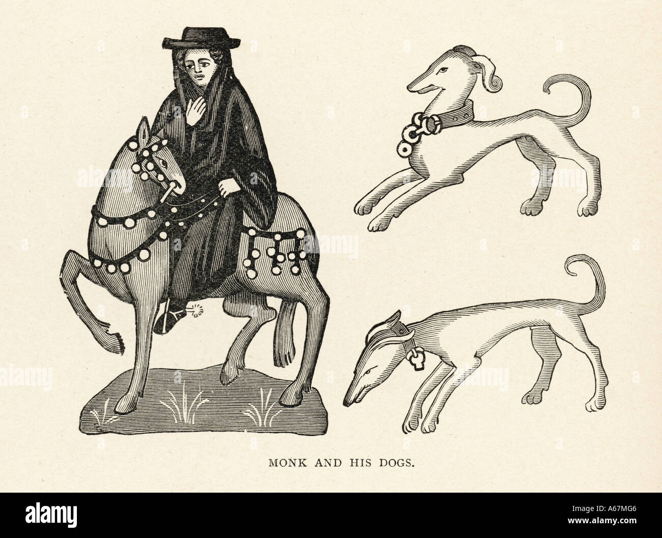 Chaucer The Monk Stock Photo - Alamy